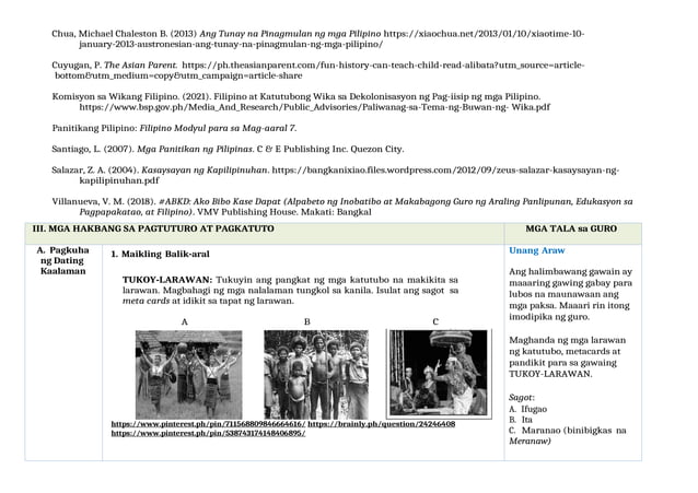 Matatag Curriculum Grade 7 Filipino 2024 | DOCX