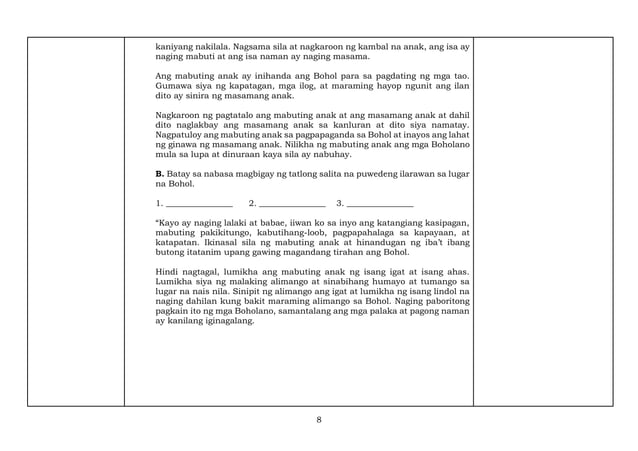 Filipino 7 Lesson 1 Week 1 Panitikan sa Panahon ng Katutubo-Tuluyan (Alamat) | PDF