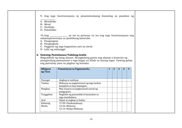 Filipino 7 Lesson 1 Week 1 Panitikan sa Panahon ng Katutubo-Tuluyan (Alamat) | PDF