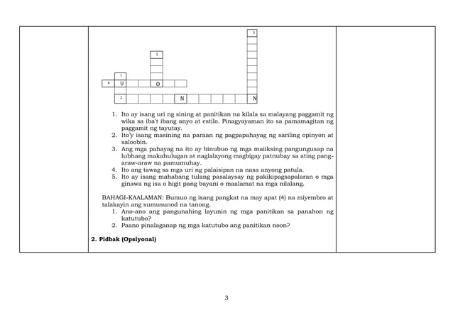 Filipino 7 Lesson 1 Week 1 Panitikan sa Panahon ng Katutubo-Tuluyan (Alamat) | PDF