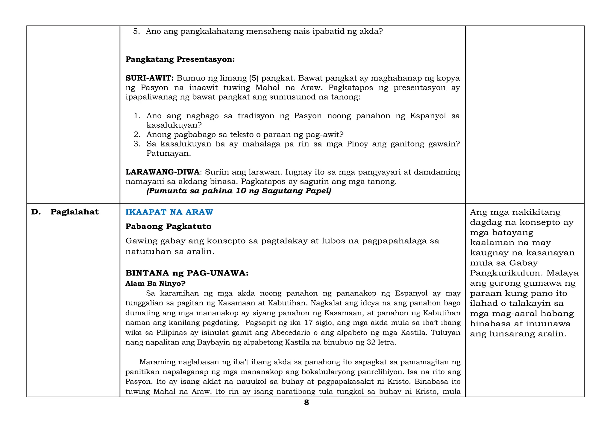 LE_Q3_Filipino-7_Lesson-1_Week-1.pdf filipino 7 | PDF