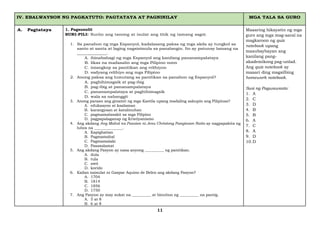 LE_Q3_Filipino-7_Lesson-1_Week-1.pdf filipino 7 | PDF