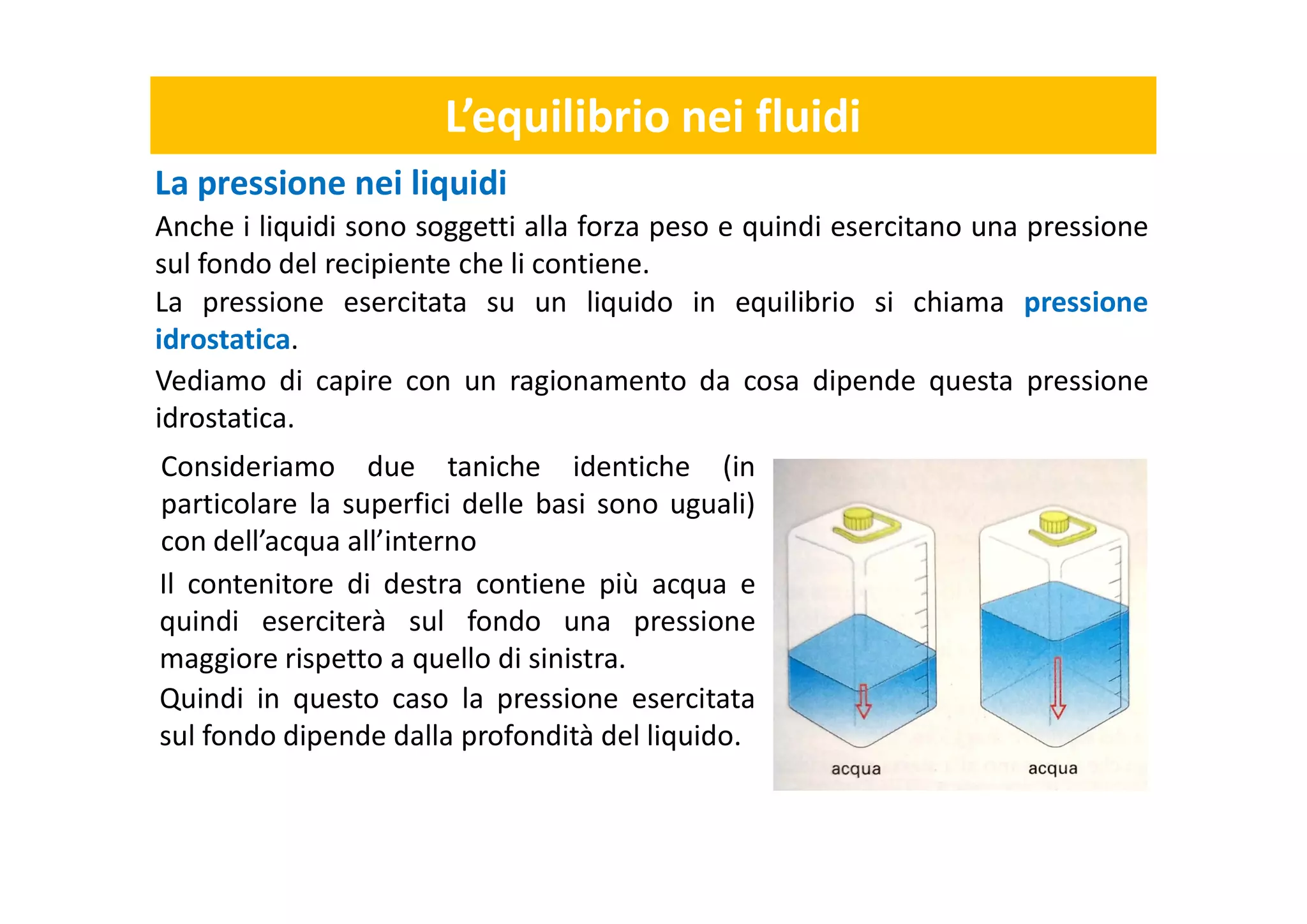 L'equilibrio nei fluidi (parte01) [prof. santi caltabiano] | PDF