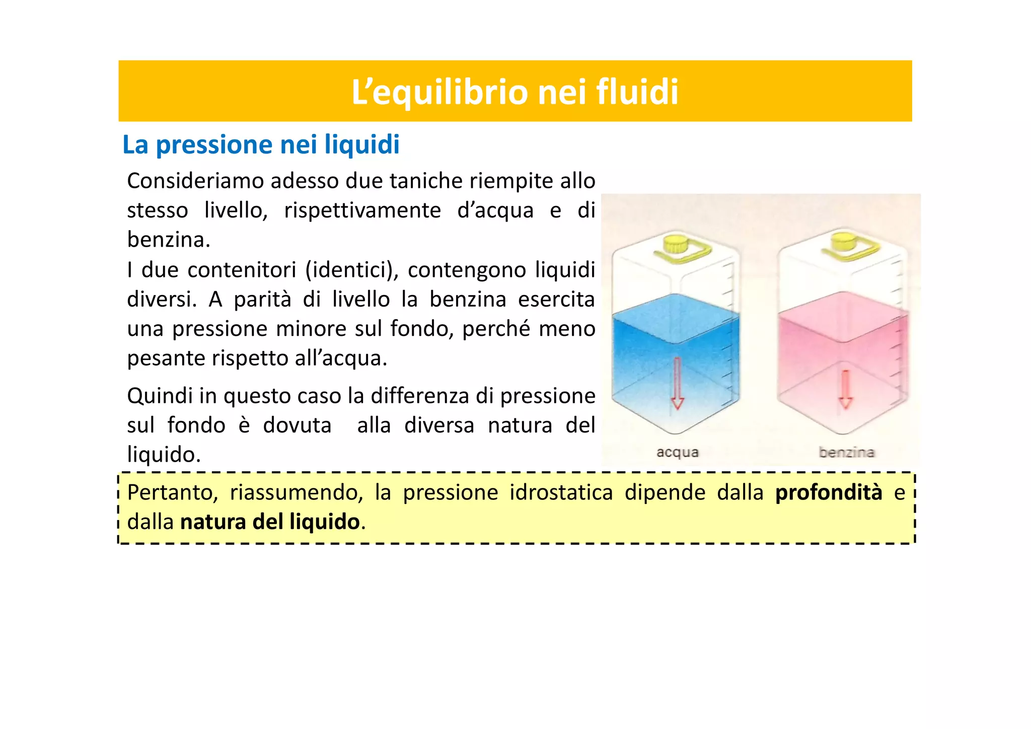 L'equilibrio nei fluidi (parte01) [prof. santi caltabiano] | PDF