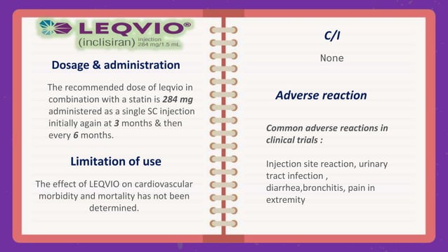 leqvio.pptx | Heart and Cardiovascular Diseases | Diseases and Conditions