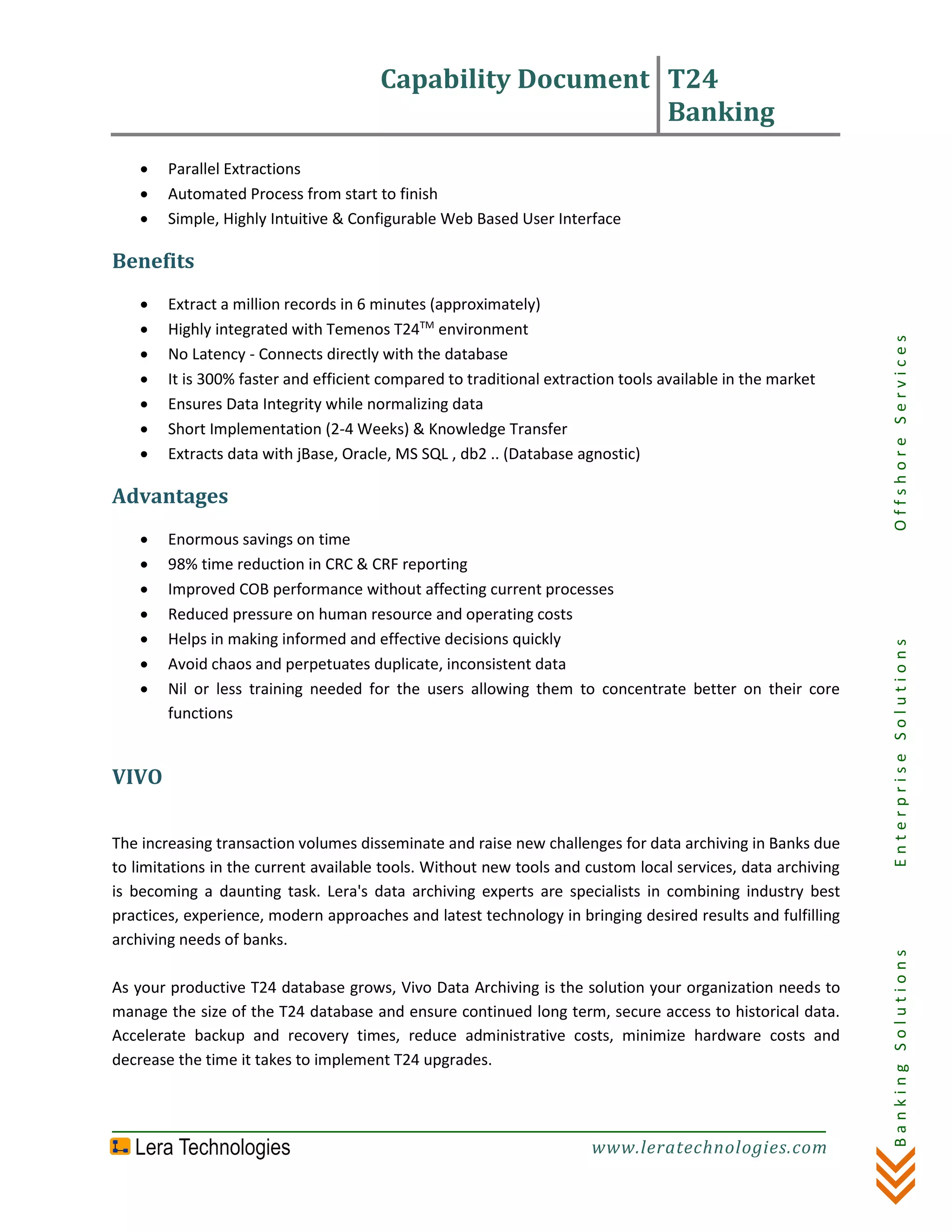 Lera technologies capability temenos t24 | PDF