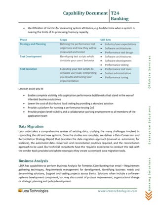 Lera technologies capability temenos t24 | PDF