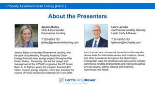 Property Assessed Clean Energy (PACE) Program | PPT