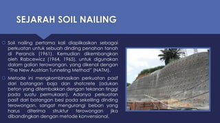 Lereng dan teknik perbaikannya dengan soil nailing | PDF