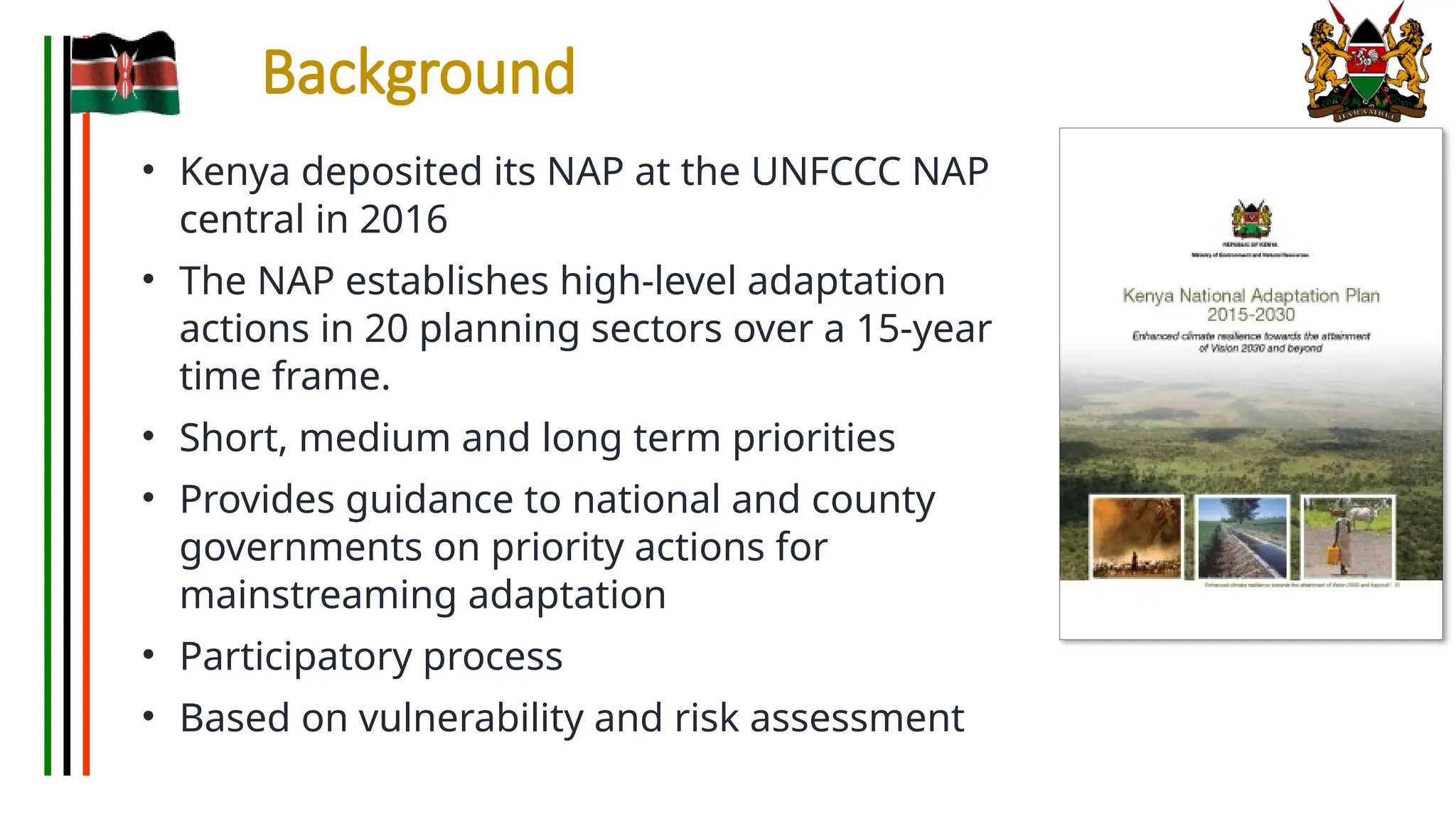 Kenya's National Adaptation Plan Process Overview | PPT