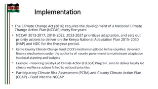 Kenya's National Adaptation Plan Process Overview | PPT