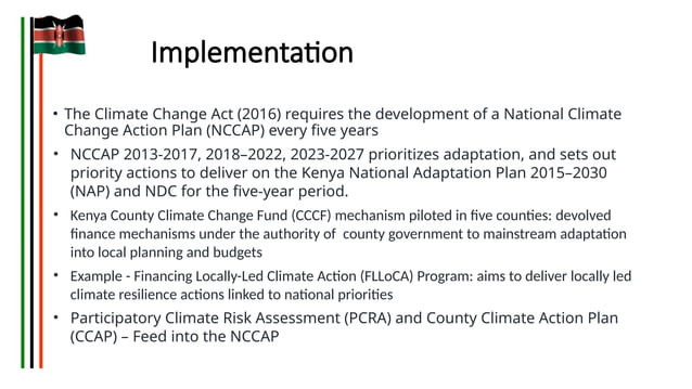 Kenya's National Adaptation Plan Process Overview | PPT