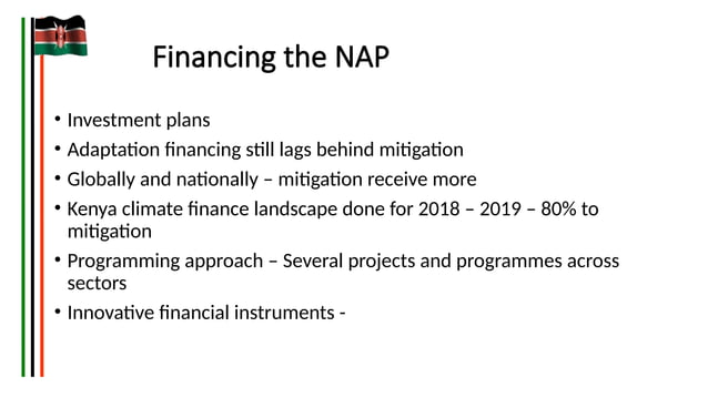 Kenya's National Adaptation Plan Process Overview | PPT