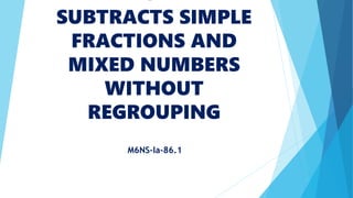 add and subtract similar fractions | PPTX