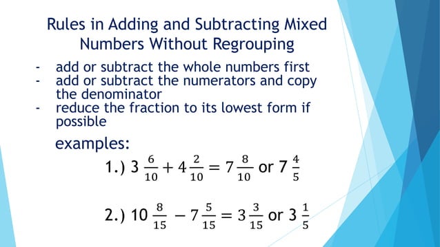 add and subtract similar fractions | PPTX