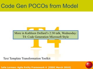 Julie Lerman Agile Entity Framework (March 2010) | PPTX