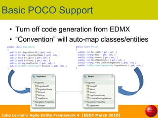 Julie Lerman Agile Entity Framework (March 2010) | PPTX