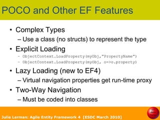 Julie Lerman Agile Entity Framework (March 2010) | PPTX