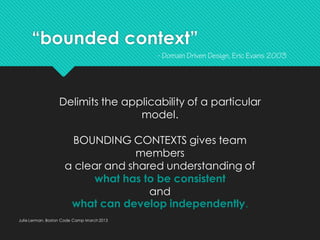 Julie Lerman Entity Framework in the Enterprise (Boston Code Camp March ...