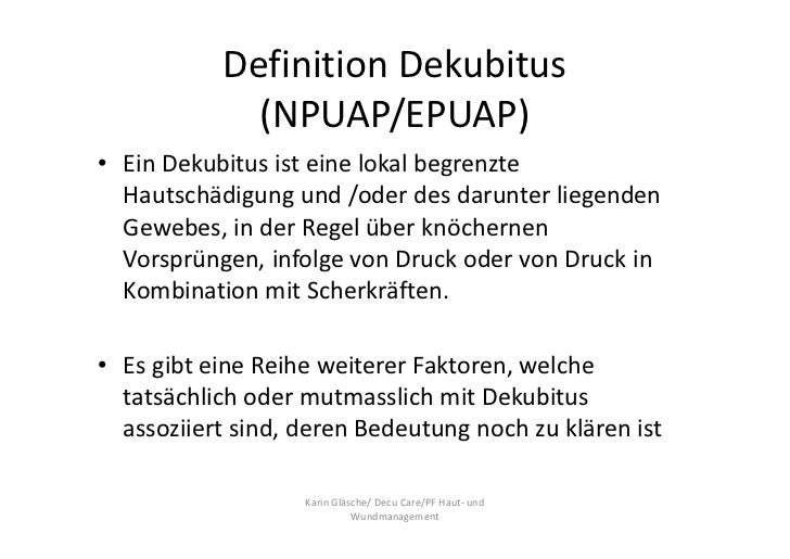 Lerneinheit NPUAP/EPUAP Klassifikation im SPZ