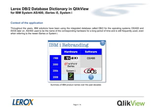 Lerox db2 database dictionary for ibm system as400 i series i5 system i v05 | PDF | Databases ...
