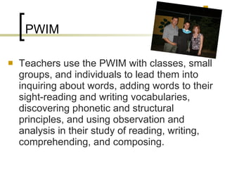 Picture Word Inductive Model | PPT