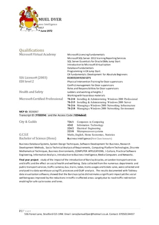 Leroy dyer cv 2015 uk | DOCX