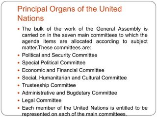 Basic Principles and Organizations of the United Nations | PPTX | Law