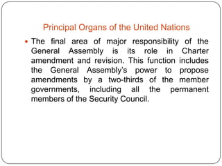 Basic Principles and Organizations of the United Nations | PPTX | Law