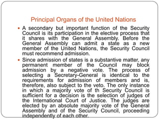 Basic Principles and Organizations of the United Nations | PPTX | Law