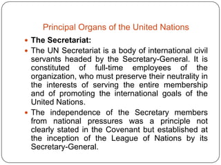 Basic Principles and Organizations of the United Nations | PPTX