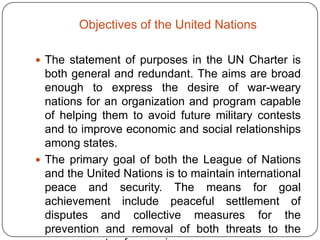 Basic Principles and Organizations of the United Nations | PPTX | Law