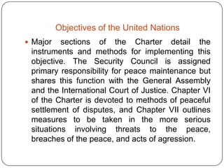 Basic Principles and Organizations of the United Nations | PPTX | Law