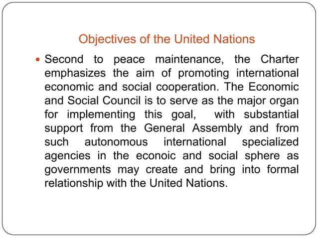 Basic Principles and Organizations of the United Nations | PPTX | Law