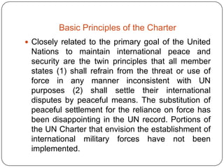 Basic Principles and Organizations of the United Nations | PPTX