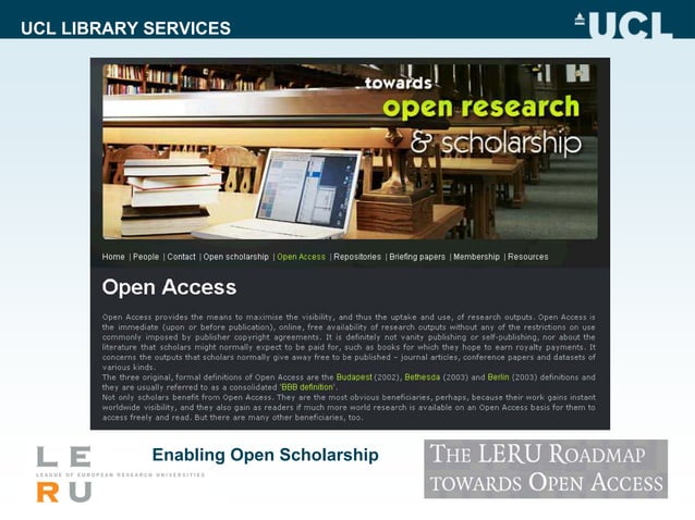 LERU roadmap towards open access | PPT