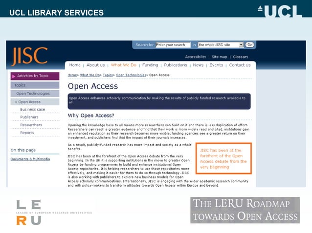 LERU roadmap towards open access | PPT