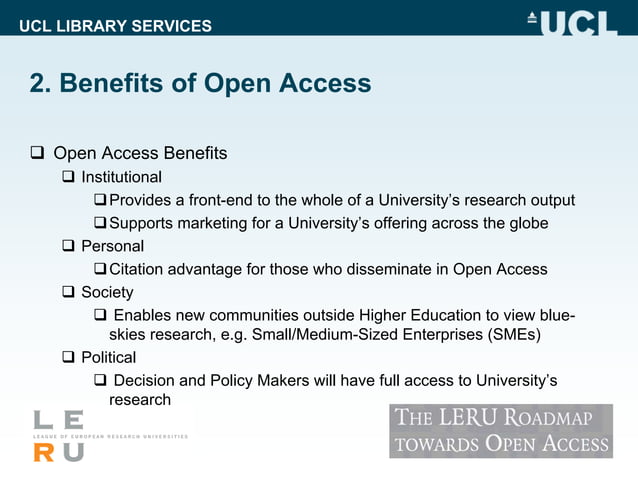 LERU roadmap towards open access | PPT