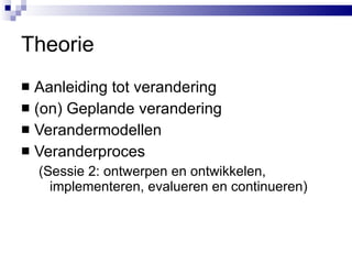 Les 4 Verandermanagement | PPT