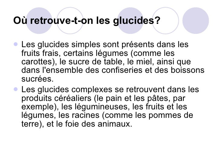 Les Glucides