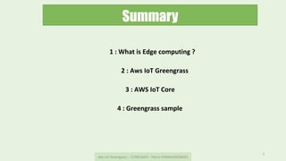 Les ZAperoTech #3 : présentation AWS IoT Greengrass | PPT