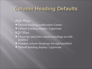 Oracle Baisc Tutorial | PPT