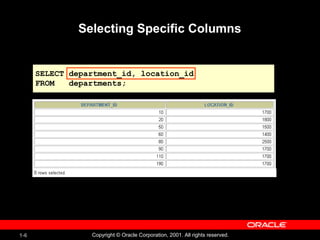 Writing Basic SQL SELECT Statements | PPT