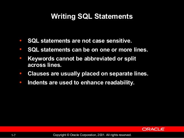 Writing Basic Sql Select Statements