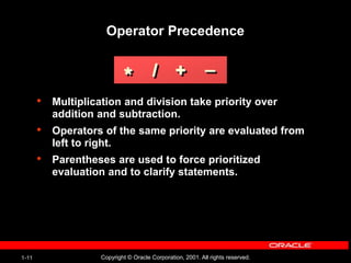 Les01 Writing BAsic SQL SELECT Statement.ppt | Databases | Computer Software and Applications