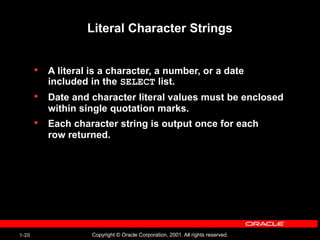 Les01 Writing BAsic SQL SELECT Statement.ppt