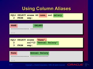 Les01[1]Writing Basic SQL Statements | PPT