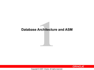 Arquitectura para aprender a administrar Oracle 11g | PPT
