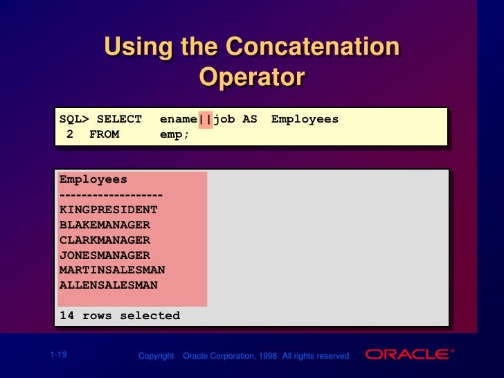 Les01 Writing Basic Sql Statements