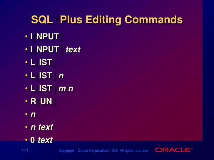 Les01 Writing Basic Sql Statements